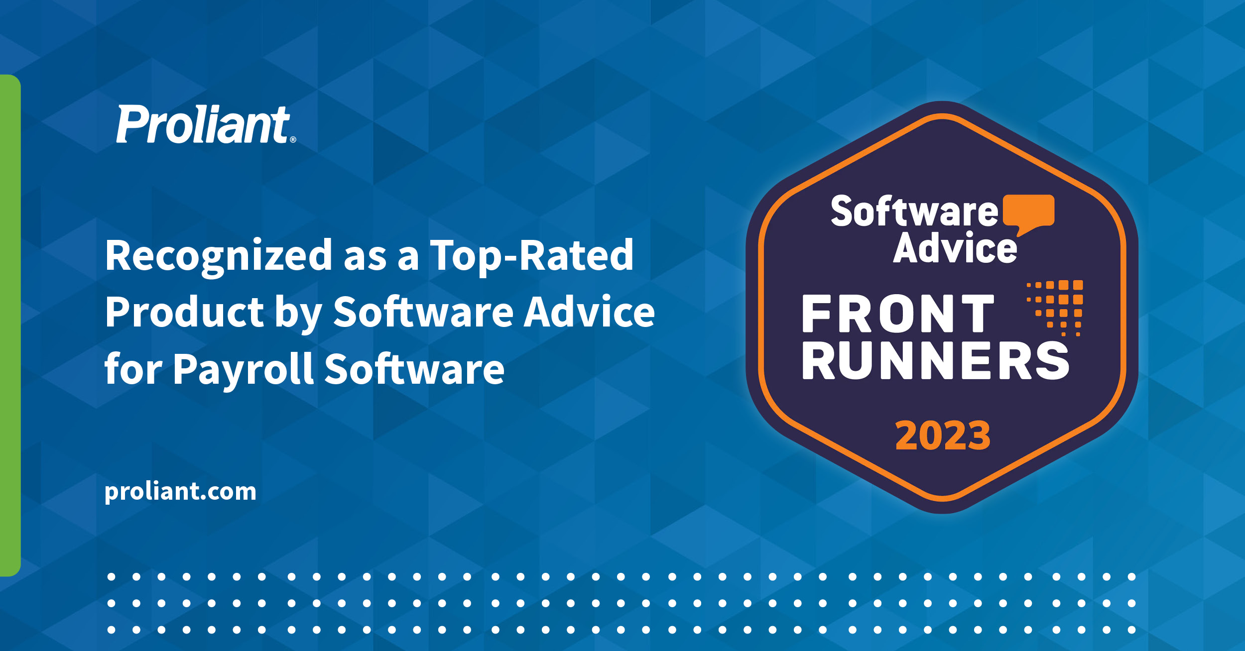 Proliant Named 2023 FrontRunner for Payroll Software